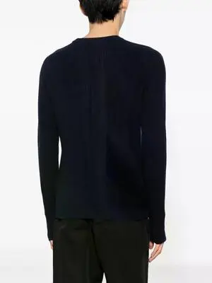 ALPHA TAURI Ribbed-knit Jumper With Logo Plaque