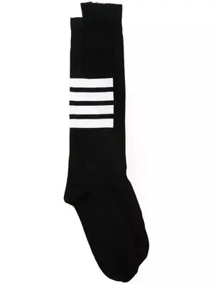 Thom Browne Cotton 4-bar Over-the-calf Socks - Black