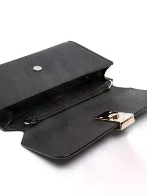 VALEXTRA Calf Leather Clutch With Chain Strap