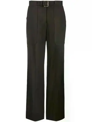 REJINA PYO Andie Straight-leg Wool Trousers - Brown