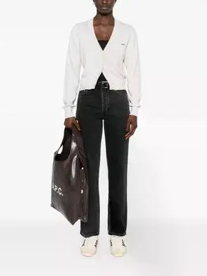 A.p.c. Logo Embroidered V-neck Cardigan
