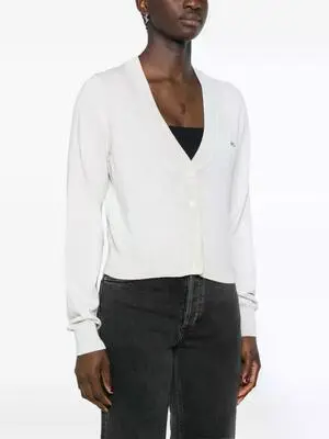 A.p.c. Logo Embroidered V-neck Cardigan