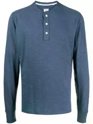 Rag & Bone Cotton Henley T-shirt - Blue