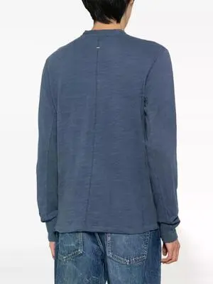 Rag & Bone Cotton Henley T-shirt - Blue