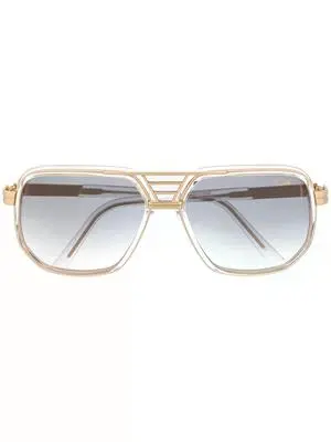 Cazal Aviator Shaped Sunglasses - Gold