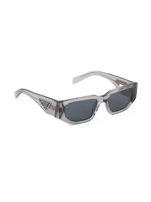Prada Rectangle Frame Sunglasses With Triangle Logo