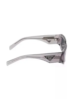 Prada Rectangle Frame Sunglasses With Triangle Logo