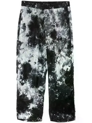 SAPIO Abstract Pattern Print Cropped Trousers