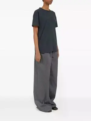 MAISON MARGIELA Logo Embroidered Cotton T-shirt - Grey