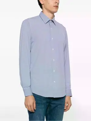 BOSS Gingham-check Long-sleeve Shirt