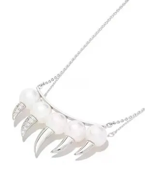 TASAKI 18kt White Gold Diamond And Pearl Necklace