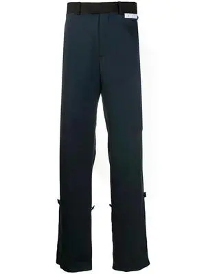 Off-White Elongated Straight-leg Silk Trousers