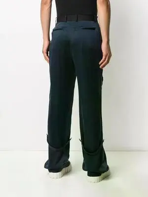 Off-White Elongated Straight-leg Silk Trousers