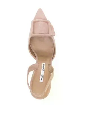 Manolo Blahnik Maysli 70mm Slingback Pumps - Neutrals
