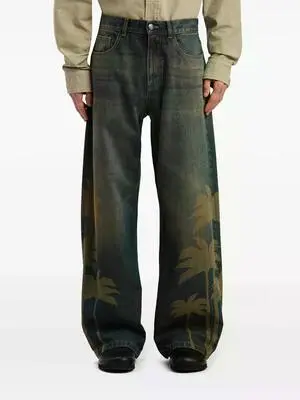 Palm Angels Palm Print Jeans