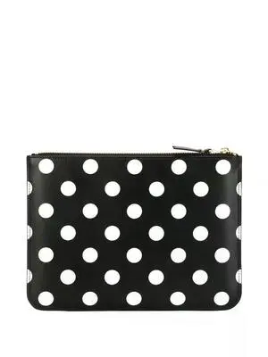 Comme Des Garçons Polka-dot Leather Pouch