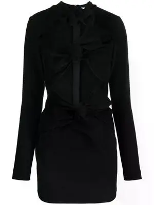 MSGM Cut-out Knot Detail Mini Dress
