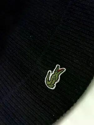 Lacoste Crocodile Appliqué Beanie