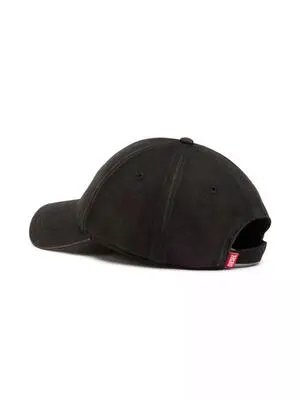 DIESEL® C-run-wash Logo-embroidered Cap - Black