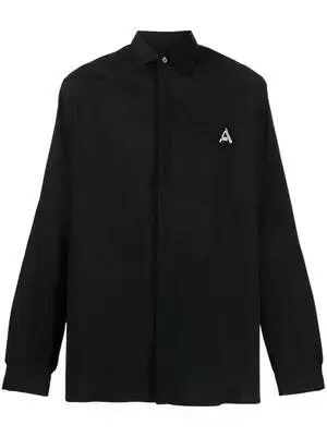 AMBUSH Logo-embroidered Cotton Shirt - Black