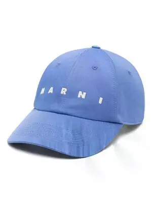 Marni Logo Embroidered Baseball Cap - Blue