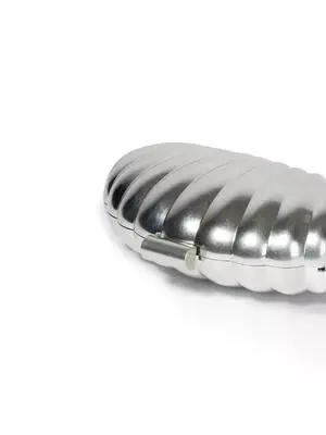 Simkhai Monet Shell Motif Clutch Bag - Silver
