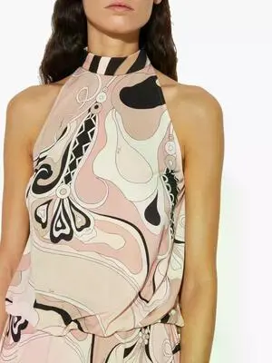 Emilio Pucci Printed Halterneck Dress