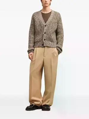 AMI Paris Ribbed Mélange Cardigan