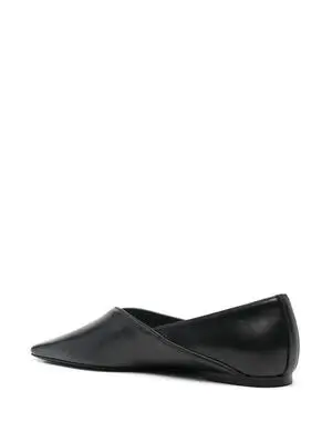 TOTEME Smooth Grain Calf Leather Almond Toe Flats
