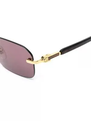 Gucci Rimless Rectangle Sunglasses - Brown