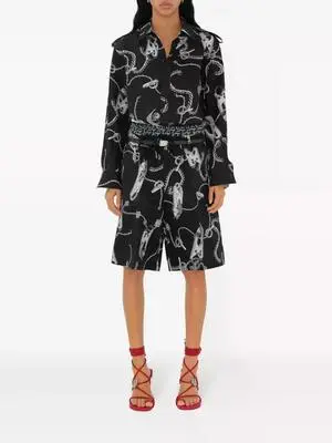 Burberry Knight Hardware Silk Shirt - Black
