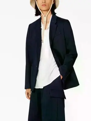 AMI Paris Single-breasted Cotton Blazer - Blue