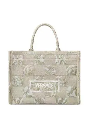 Versace Athena Barocco-jacquard Tote Bag - Neutrals