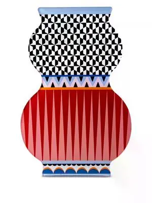 VESTA Giudecca Patterned Vase - Black