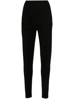 Saint Laurent Wool Tapered Track Pants - Black
