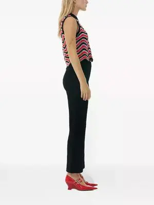 GANNI Textured Cropped Trousers