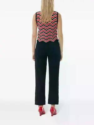GANNI Textured Cropped Trousers