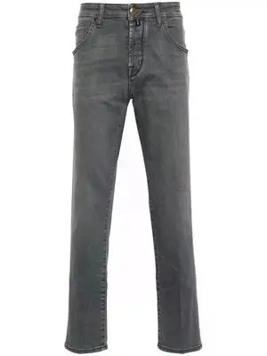 Jacob Cohen Jacob Cohën Scott Mid-Rise Slim-Fit Jeans Grey