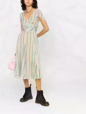 Dsquared2 Floral Print Flared Tea Dress - Neutrals