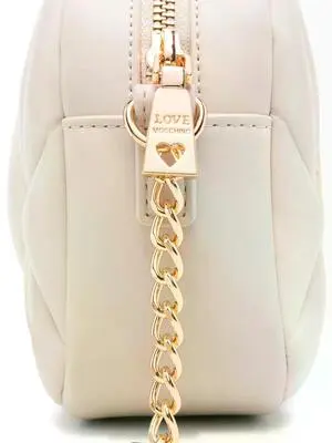 Moschino Logo-plaque Crossbody Bag - Neutrals