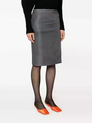 Philosophy Di Lorenzo Serafini Mid-rise Midi Skirt With Dart Detailing And Side Slit
