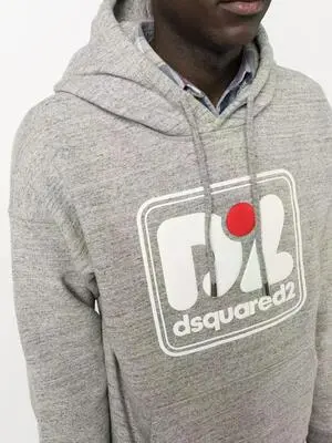 Dsquared2 Logo Print Cotton Hoodie