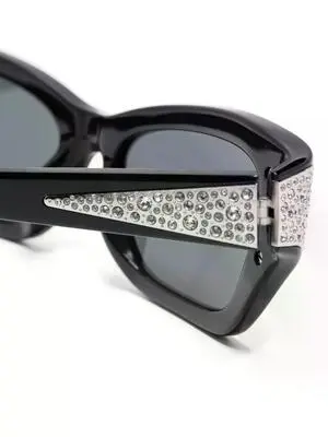 SWAROVSKI Crystal Embellished Cat-eye Sunglasses - Black