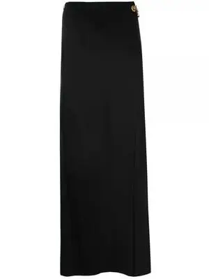 Moschino Padlock Detail Asymmetric Maxi Skirt - Black