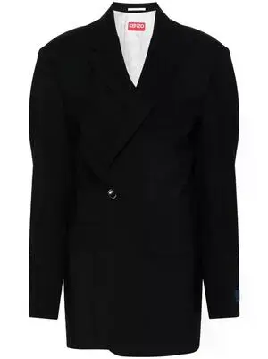 Kenzo Double-breasted Tailored Blazer - Black