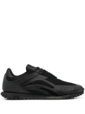 Emporio Armani Panelled Lace-up Sneakers - Black