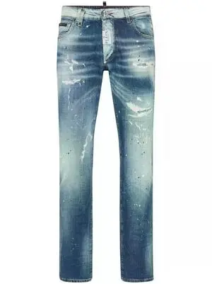 Philipp Plein Paisley Bandana Jeans