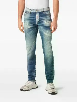 Philipp Plein Paisley Bandana Jeans