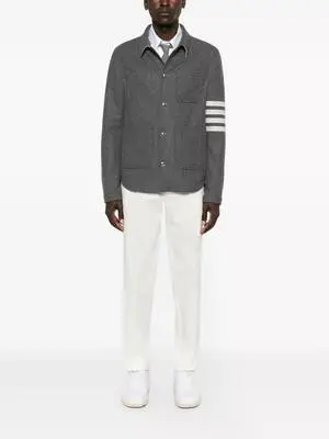 Thom Browne 4-bar Felted Shirt Jacket