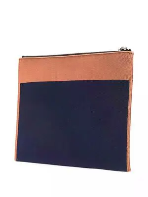 Marni Paneled Logo Print Clutch Bag